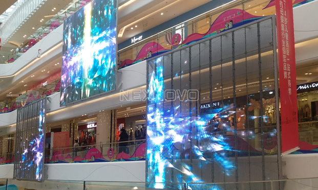 Transparent LED display|glass wall screen|transparent led poster|clear ...